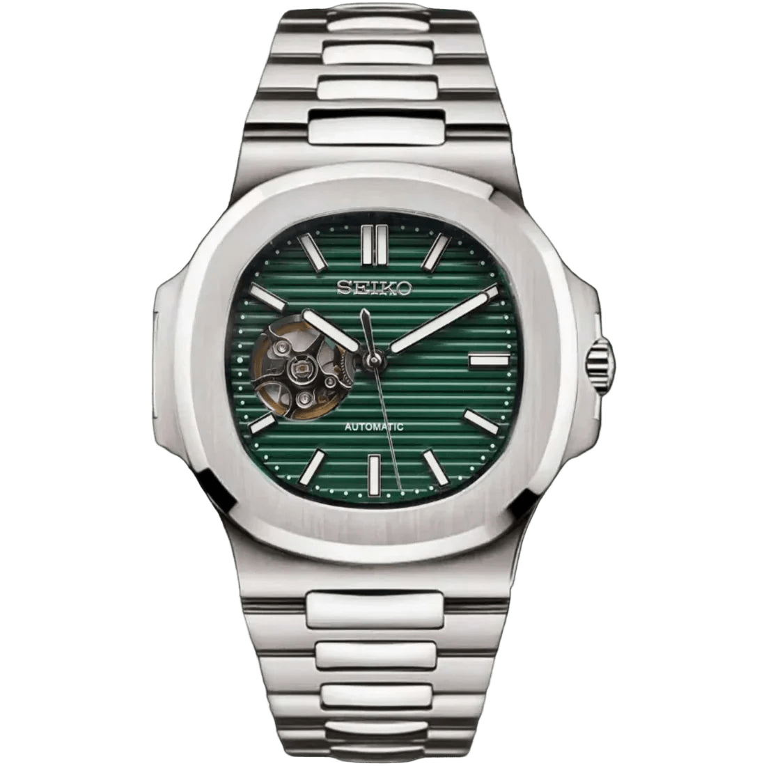ModHouse Nautilus Olive Open Heart – ModHouse Watches